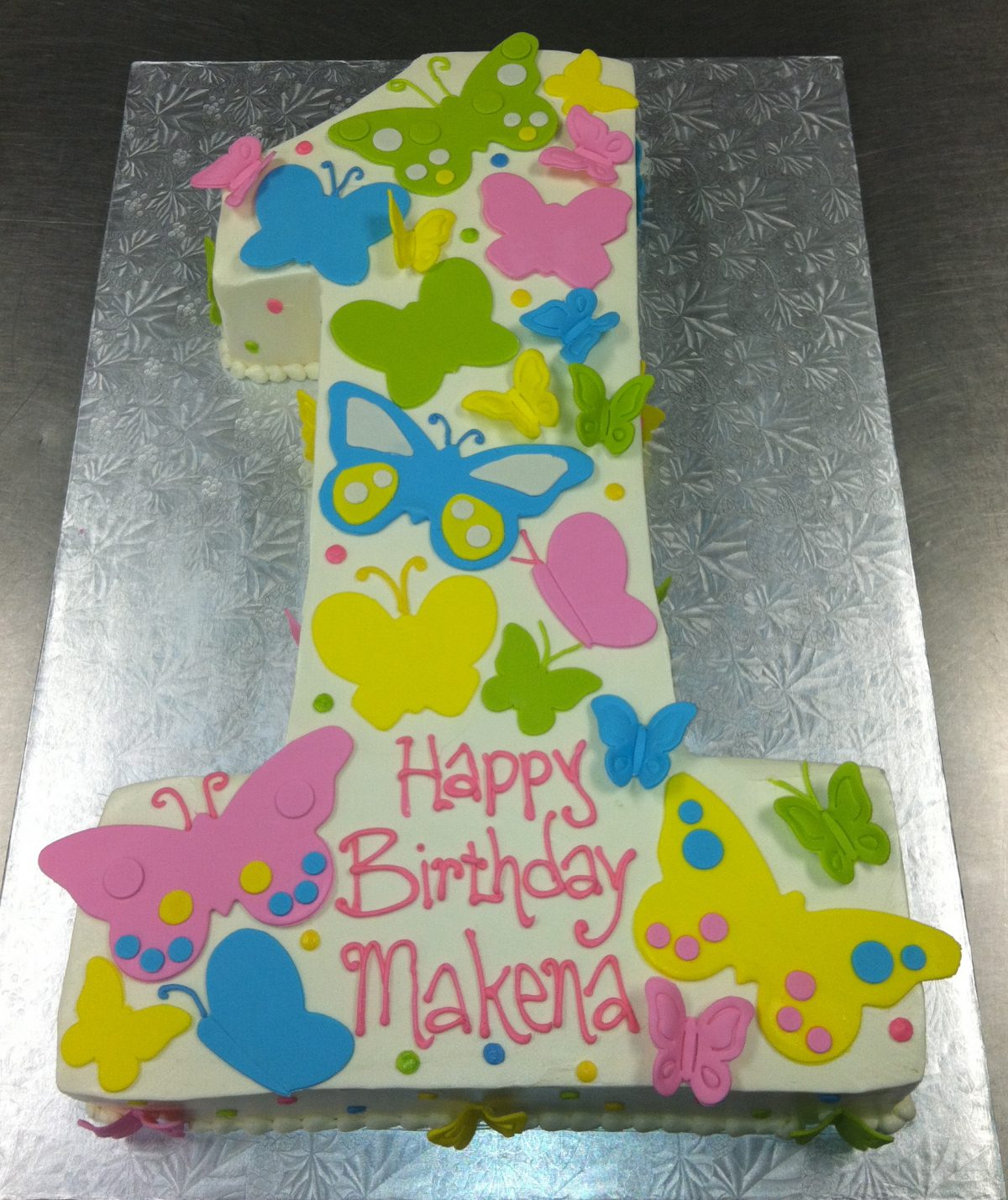 Number One with Butterflies – 836K | The Bake Works